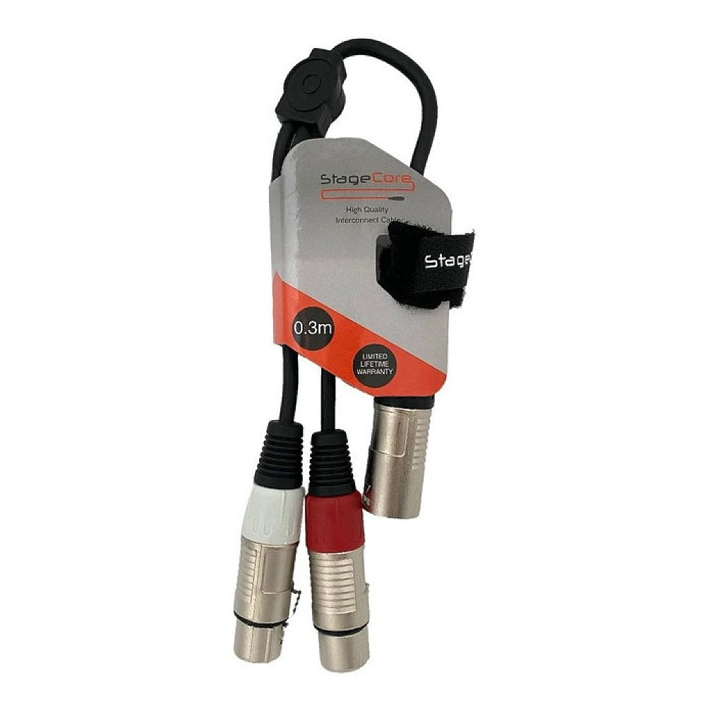 XLR Y Splitter Lead 1x Male to 2x Female – DJ Supplies Sound and ...