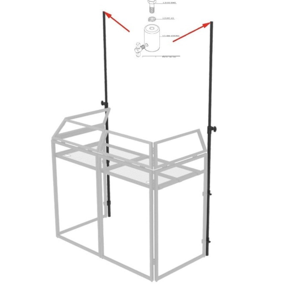 DJ Booth Upright Lighting Pole Kit – DJ Supplies Sound and Lighting Ltd