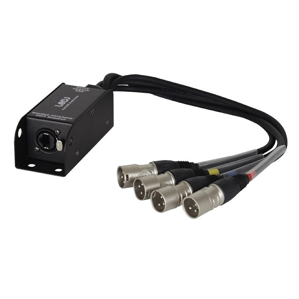 EtherCON to DMX Multicore Adaptor to 4x XLR Male Tails – DJ Supplies ...
