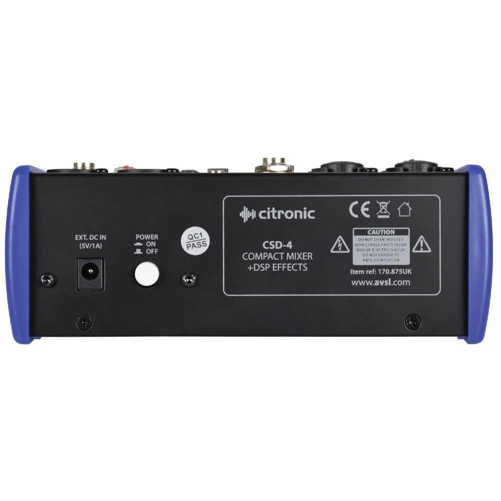 Citronic CSD4 Bluetooth Mixer With 16 DSP Effects – DJ Supplies Sound ...