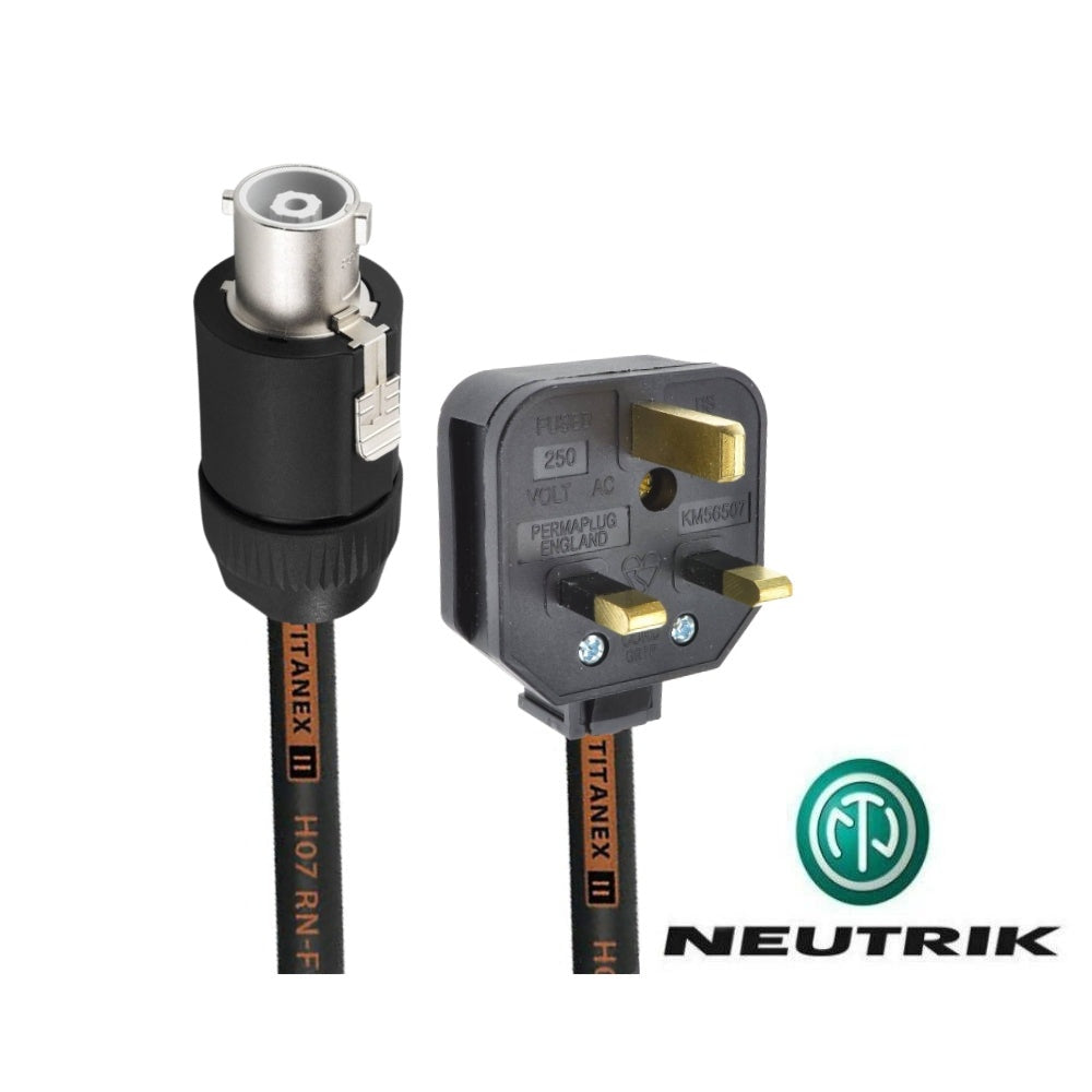 Neutrik 32A PowerCON Lead to 13A Heavy Duty Plug – DJ Supplies Sound ...