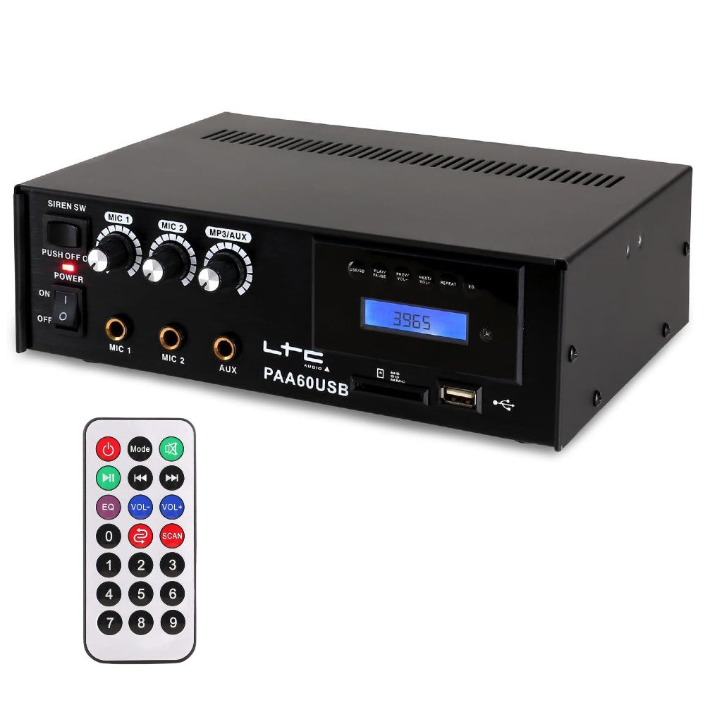 12v Vehicle PA Amplifier 35w | PAA60USB – DJ Supplies Sound and ...