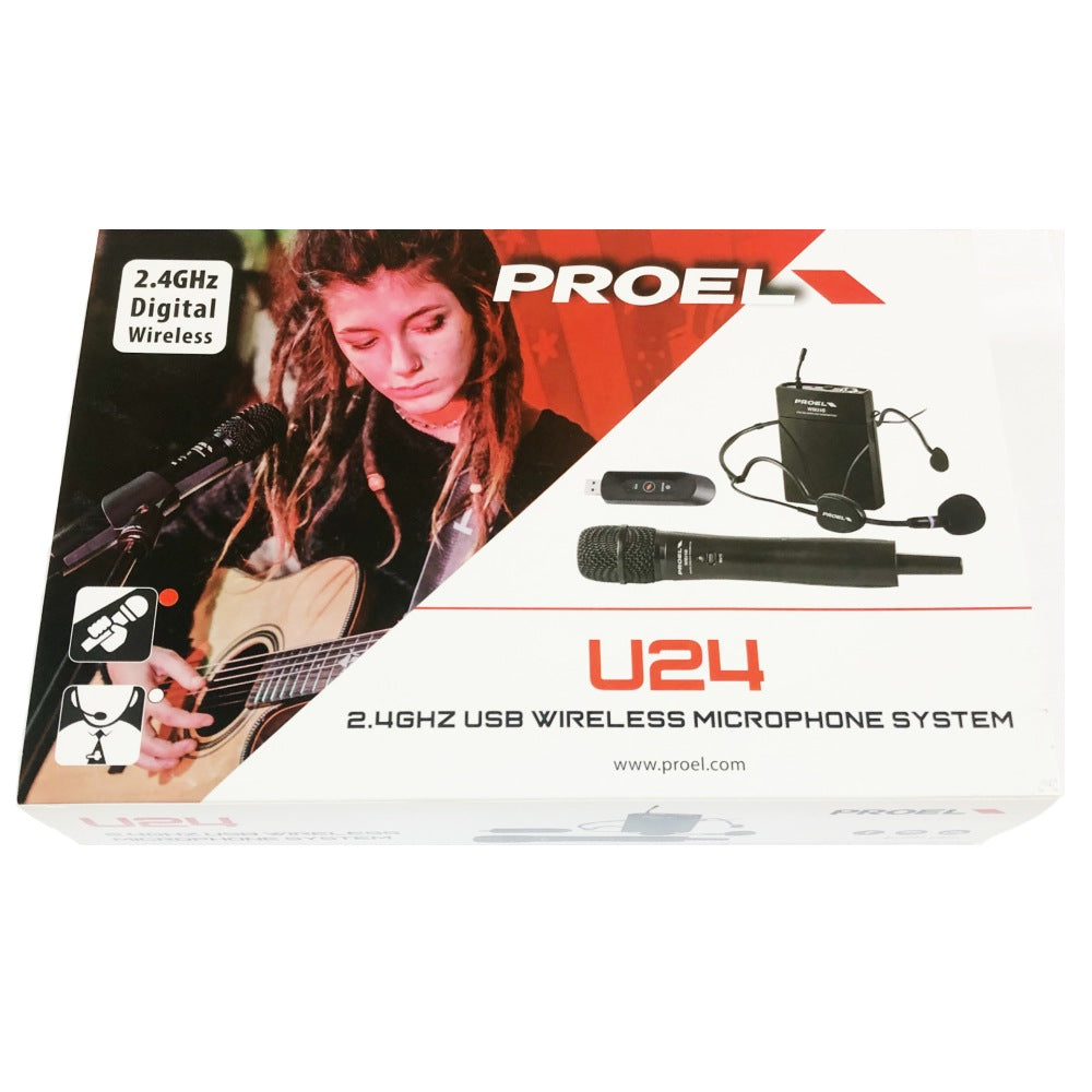 Proel 2.4GHz U24 USB Wireless Microphone System – DJ Supplies Sound and ...